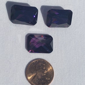 Lab Created Alexandrite Corundum Square Princess Faceted Loose | Etsy