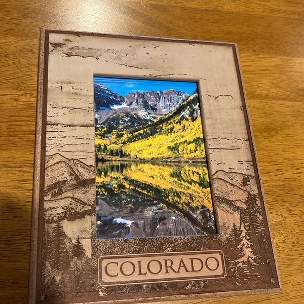 Colorado Laser Engraved Wood Picture Frame - Etsy