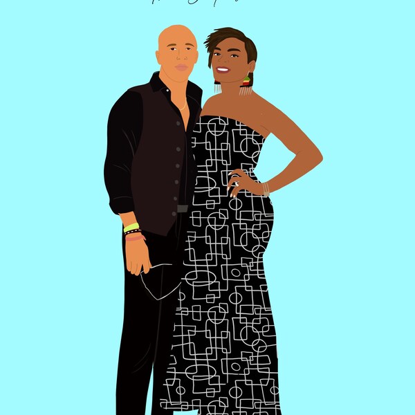 Senior. Graduation Gift. Custom Minimalist Portrait. Faceless Digital ...