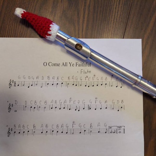 Flutehats, Little Crochet Hat for the Flute, Santa Hat - Etsy