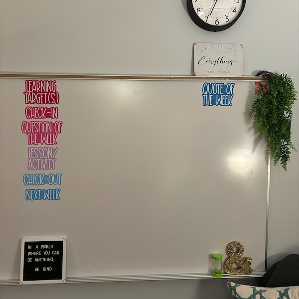 Visual Aid Card School Magnet for Whiteboard Magnet You Will Need ...