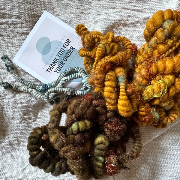 5 Yards Art Yarn Handspun Yarn Coiled Yarn Bobble Yarn Art Yarn for ...