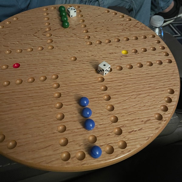 Marbles Board Beautiful Cherry Veneer 4&6 Player - Marbles and Card ...