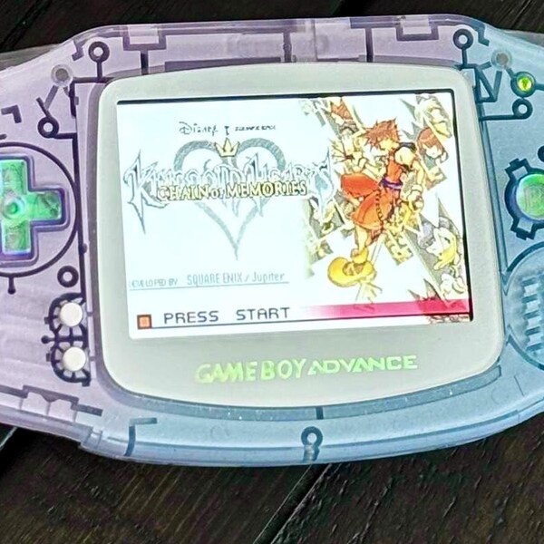Custom IPS V3 Backlit Nintendo Gameboy Advance Clear Blue/sky Blue Opal ...