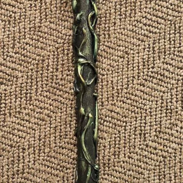 Crystal Wand, Quartz Crystal Wooden Wand, Celestial, Alter Wand ...