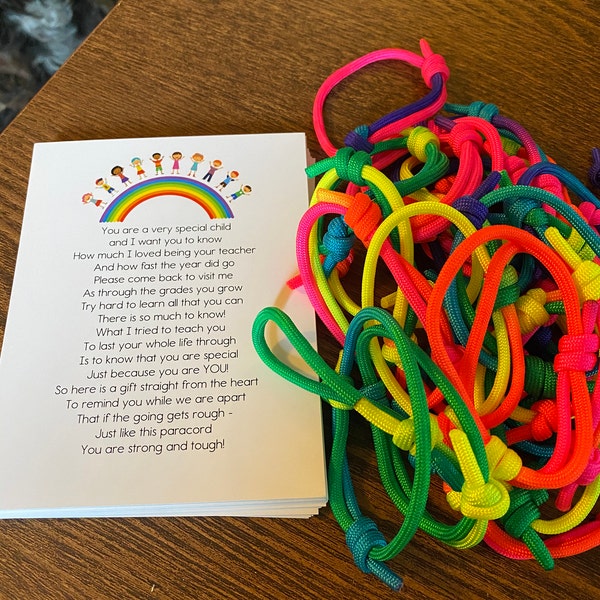 Gifts for Students - Last Day of School Bracelet and Card Sets - End of ...