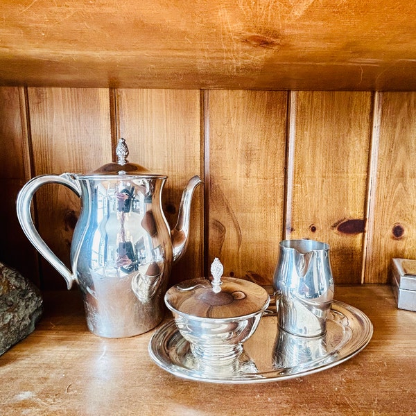 4pc Silver Plated Tea Set, Lady Margaret Pattern by FB Rogers, 2377 - Etsy