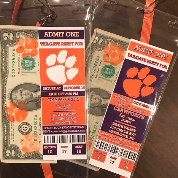 Georgia Bulldogs Ticket Invitation - Etsy