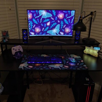 Pink Kawaii Mouse Pad, Kawaii Gaming Desk Mat, Pastel Sky Keyboard Mat ...