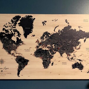 Globe Tan Map World Map Canvas Vintage Map Art Brown & Gold - Etsy