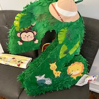 Sale Number Two Pinata Safari Themed Zoo Animals Second Birthday Two ...