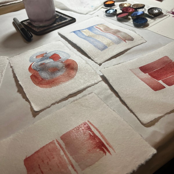 Ultra Thick Handmade Watercolor Paper, Deckled Edge Paper, 500GSM 15 ...