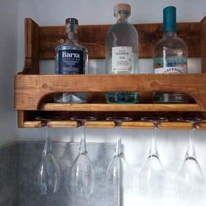 75cm Floating Home Bar/ Wine or Spirit Rack Reclaimed Wood - Etsy UK