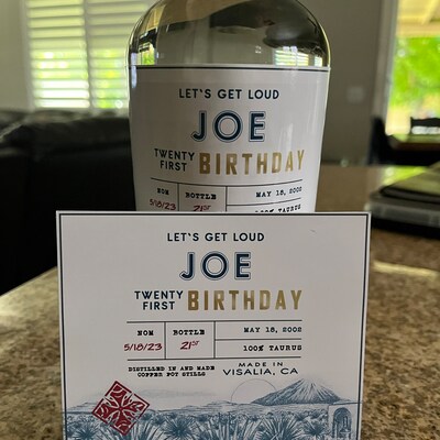 PRINT AT HOME: Pink Whitney Custom Sticker Label Digital - Etsy