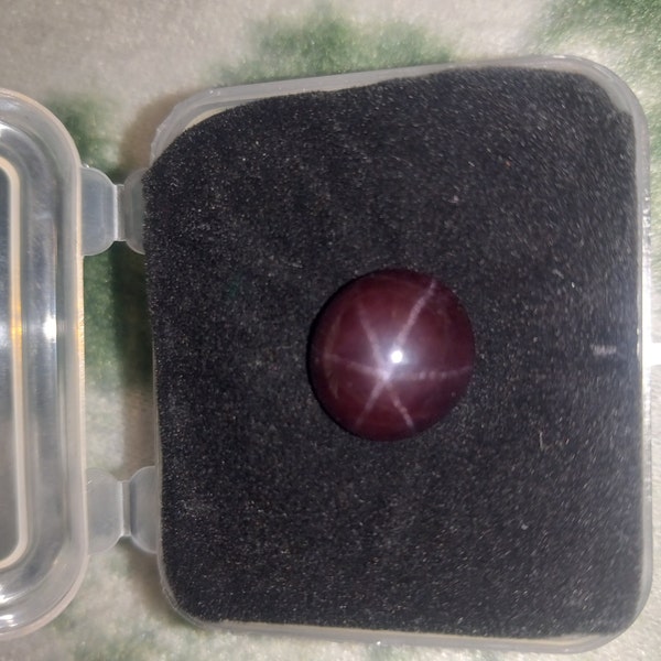 Natural 6-ray Star Garnet Cabochon: Handmade Jewelry Making Gemstone - Etsy
