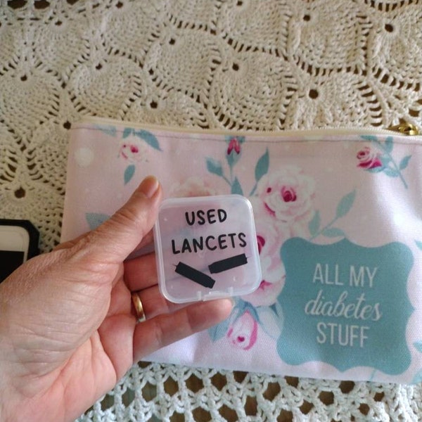 Small Diabetic Supply Storage Containers for Lancets, Needles, Test ...