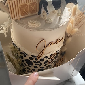 Farm Cake Topper Set Farm Yard Farm Party Birthday Wooden Cake Topper ...