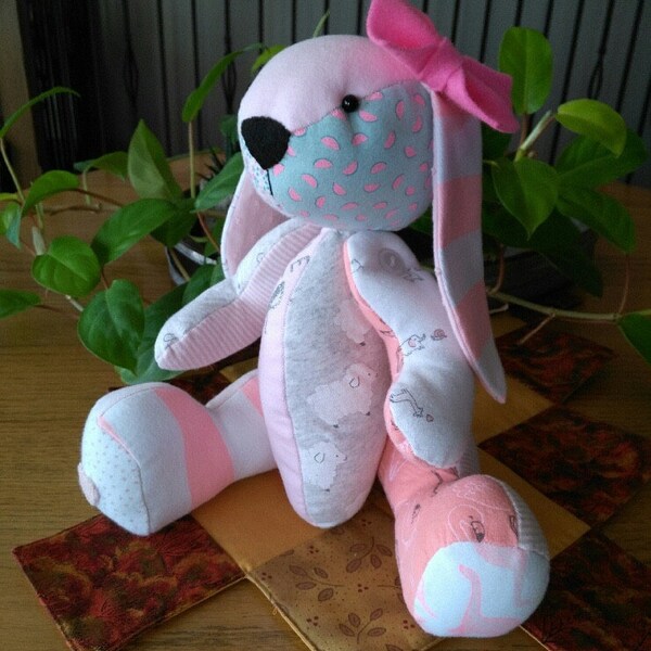 PDF Memory Bunny Sewing Pattern & Tutorial, Stuffed Animal Doll Sewing ...