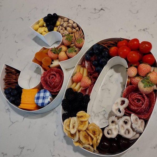 Fillable Letter Number Box 11" / 28cm: Charcuterie Tray, Sweet & Floral ...