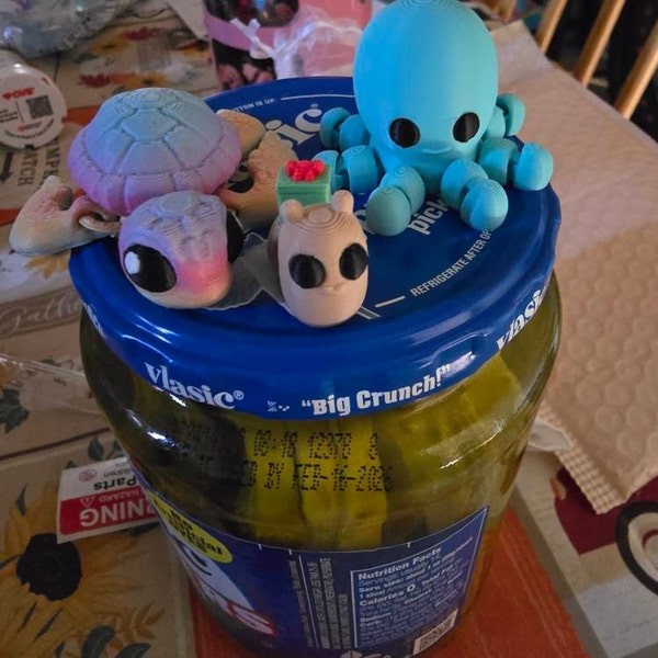 3D Printed Marine Animal Toy Bundle, Colorful Fidget and Sensory Aids ...