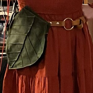 Leaf Pouch Fits on Utility Belt Bag Elven Forest Fantasy - Etsy
