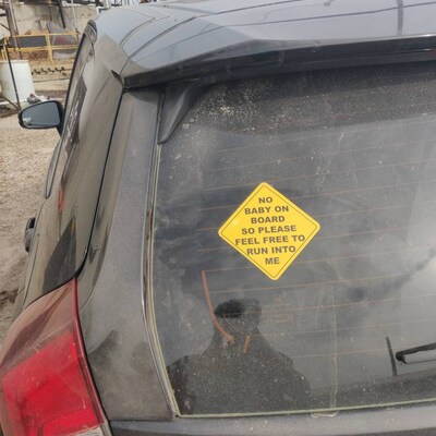 Funny Stickers No Baby on Board Bumper Sticker - Etsy