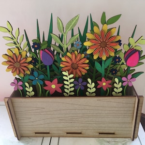 DIY 3D Layered MDF Flower Pot, Make Your Own Flower Pot, Flower Window ...