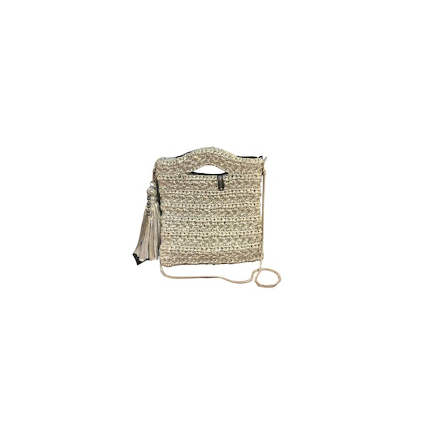 Metallic T-shirt Yarn Crochet Bags Knit Bags Metallic Yarn for Bags ...