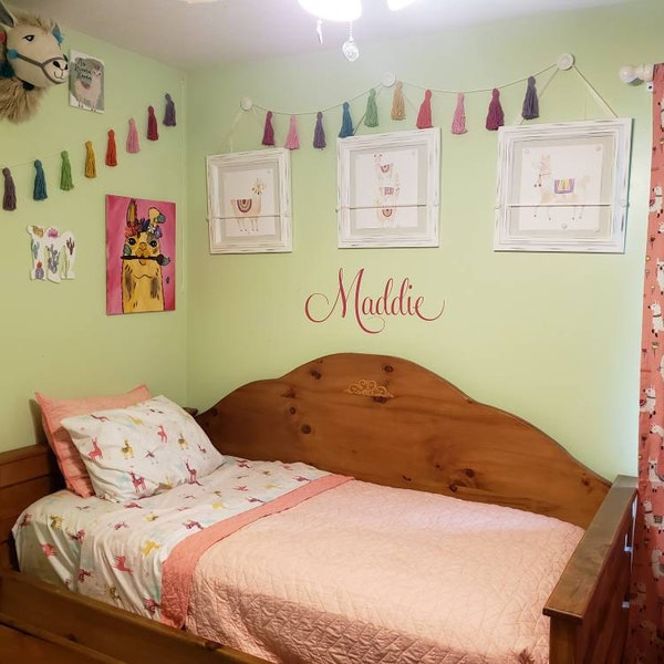 Girls Name Wall Decal - Fairy Wall Decal, Personalized Name Wall Decal ...