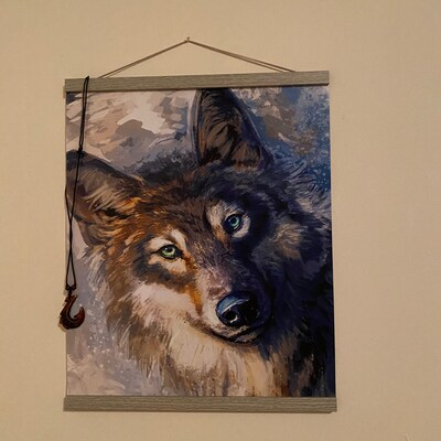 WOLF Wall Art Print Poster Wall Decor Wolf Painting Portrait Animals ...