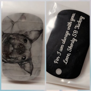 CUSTOM Photo Dog Tag Couples Photo FREE SHIPPING Boyfriend, Girlfriend ...