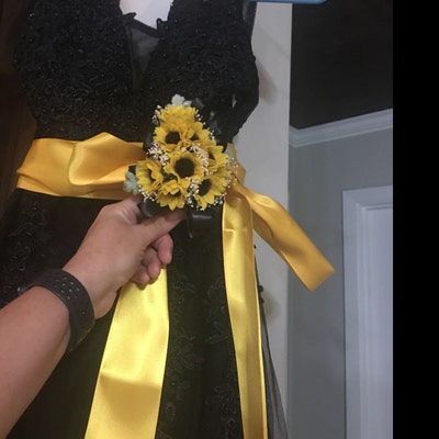 Dandelion Yellow Bridal Sash / Double Face Sash Ribbon / Ribbon Sash ...