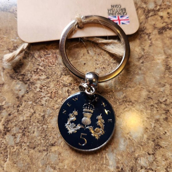 Lucky Silver Sixpence Keyring / Old Irish Coin / Greyhound & Harp /1928 ...