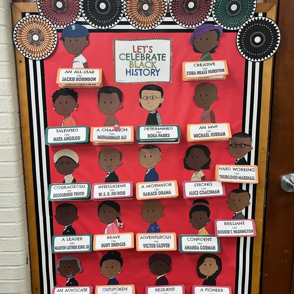 Black History Month Bulletin Board - SEL - Interactive - Etsy