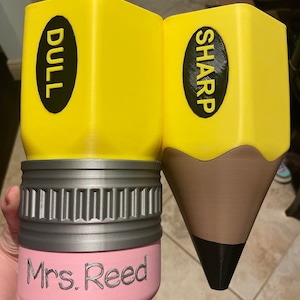 Personalized Pencil Holder for Primary School Teachers Desk Sharp Dull ...