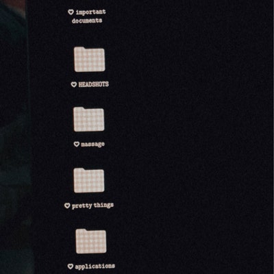 Beige Tone Desktop Folder Icons, Mac Desktop Icons, MacBook Organizer ...