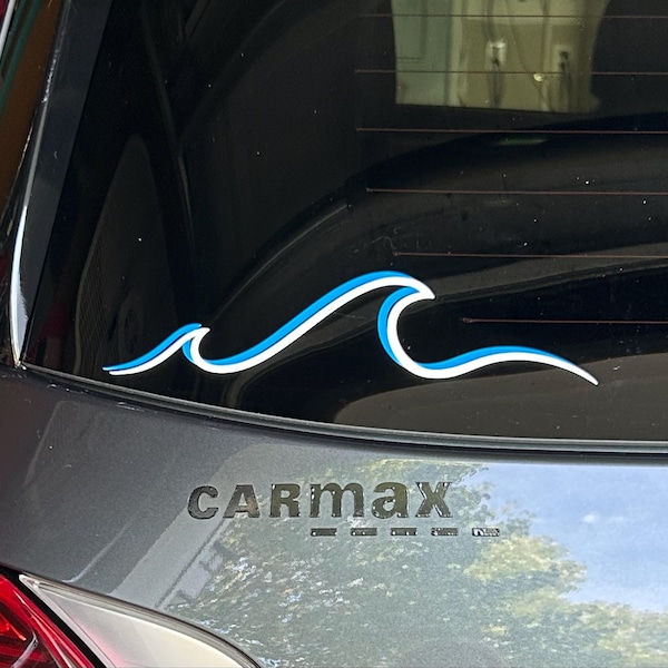 Ocean Wave Vinyl Decal - Vinyl Sticker, Wave Decal, Ocean Decal, Car ...