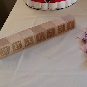 Personalized Wood Name Blocks Alphabet Baby Custom Letters | Etsy