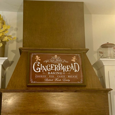 Gingerbread Baking Company Sign, Gingerbread Bakery Sign, North Pole ...