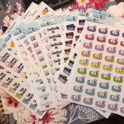 A Year of Date Dots Stickers, Planner Stickers, Removable - Etsy