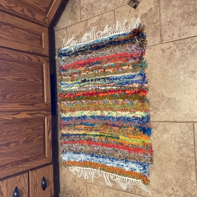 Handwoven Amish Rag Rug 46 X 26 - Etsy