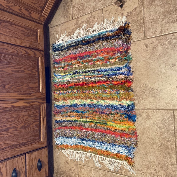 Handwoven Amish Rag Rug 47 X 29 - Etsy