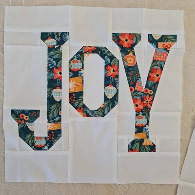 JOY Foundation Paper Pieced PDF Quilt Block Pattern Christmas Quilt ...