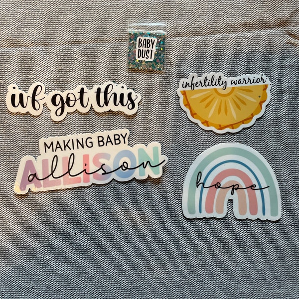 IVF Custom Sticker Gift Infertility Stickers Fertility Gifts IVF Got ...