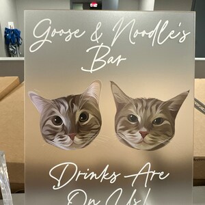 Pet Wedding Bar Sign, Open Bar, Acrylic Sign, Custom Dog Wedding Sign ...