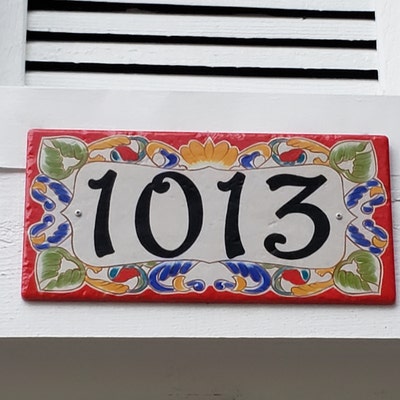 Hand Painted Italian House Number Address Plaque, Housewarming Gift ...