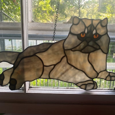 Red Tailed Hawk Handmade Stained Glass Suncatcher - Etsy