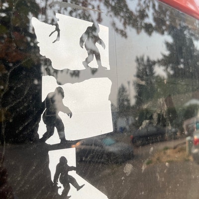 Sasquatch Bigfoot Family Vinyl Decal, Die Cut Sticker, Car Window ...