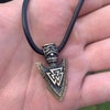 Viking Necklace Odin's Spear Gungnir With Valknut Norse Pendant Gift ...