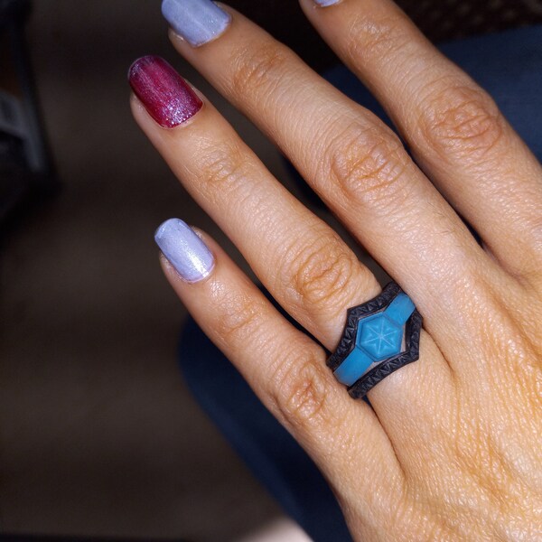 Designed Silicone Wedding Ring for Women. Set of Thin and Stackable ...